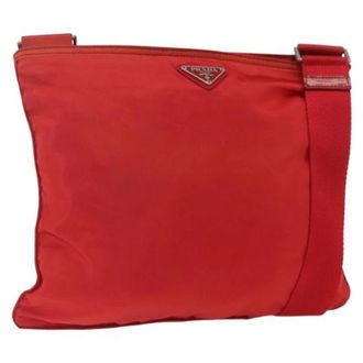 Prada Sac bandouli&egrave;re en nylon Pre-owned - Femme - Pre-owned - Rouge - Taille: ONE Size