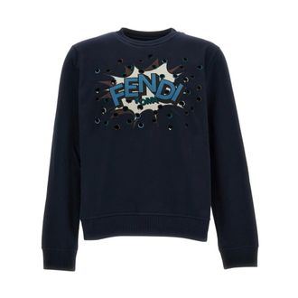 Fendi Herren, Sweatshirts & Hoodies, Blau, SGr&ouml;&szlig;e