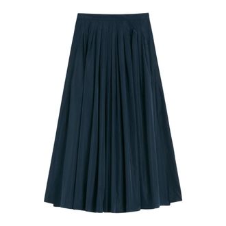 Max Mara Femme, Jupes, Bleu, Taille: 40 FR Jupe Midi Pliss&eacute;e Large