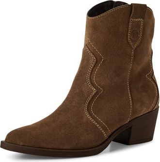 Tamaris Bottines élégantes Western 1-25702-41 pour femme, noires, marron, 37 EU