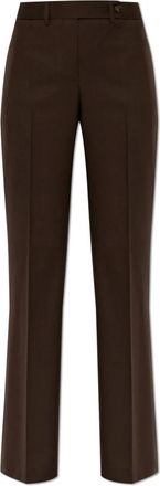 Paul Smith Femme, Pantalons, Brun, Taille: 40 FR Pantalon en laine &agrave; pli marqu&eacute;