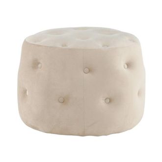 ebuy24 Ebuy24 - Benjamin Pouf, Hocker &Oslash;55cm Velour wei&szlig;