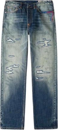 Evisu Homme, Jeans, Bleu, Taille: W33 Emb. Seagull-Pocked Washed Jeans droits