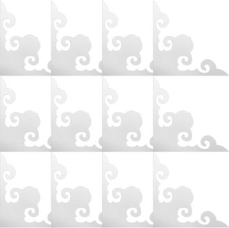 Aboofan 12 St&uuml;ck Teiliges Acryl Spiegelfliesen Selbstklebend Elegante Eck Wandsticker f&uuml;r Wohnzimmer Leichte Sichere Wanddekoration aus Acryl Vielseitig Einse