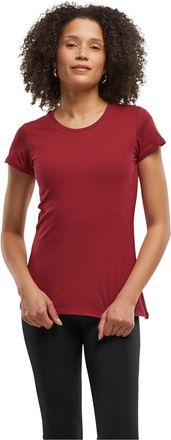 Build Your Brand Damen T-Shirt Ladies Basic Tee, Farbe Cherry, Größe XXL