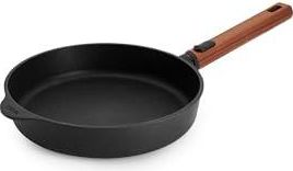 Woll Eco Logic QXR Flachpfanne Ø 24 cm mit abnehmbarem Holzstiel - PFAS-freie Antihaftpfanne, backofenfest - Pfanne Induktion - Induktionspfanne - Bratpfan