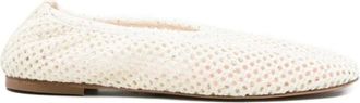 Fabiana Filippi Femme, Chaussures, Blanc, Taille: 38 EU Ballerines Orn&eacute;es de Sequins