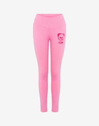 Moschino Moschino Teddybär Leggings aus technischem Stoff - Pink