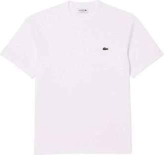 Lacoste Homme, Tops, Blanc, Taille: M T-shirt classique en jersey de coton coupe classique