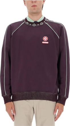 Casablanca Homme, Sweatshirts et sweats &agrave; capuche, Violet, Taille: M SweaT-shirt avec finitions logo