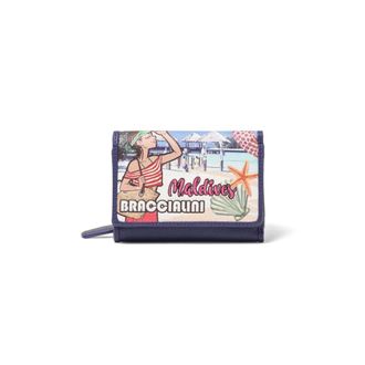 Braccialini Vintage Postkarten Geldb&ouml;rse - - Accessories - Damen - Mehrfarbig - ONE SIZE
