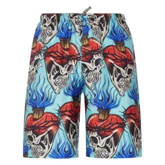 Philipp Plein Homme, Shorts, Multicolore, Taille: S Silk Shorts Love Tattoo
