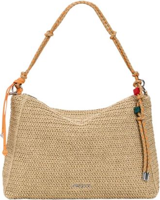Desigual Femme, Sacs, Beige, Taille: ONE Size Sac bandouli&egrave;re en raphia