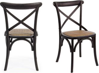 Hellin Hellin - Chaises bistrot en rotin (lot de 2) - estaminet