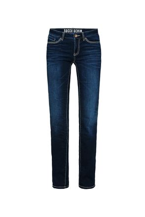 soccx Damen Jeans RO:My Regular Fit Dark Blue/Nähte 26 30
