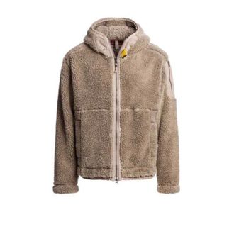 Parajumpers Homme, Vestes, Beige, Taille: M Camaglio Hooded Fleece Jacket