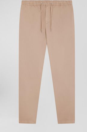 Eden Park Pantalon Taille &Eacute;lastique En Coton Stretch Beige Coupe Modern