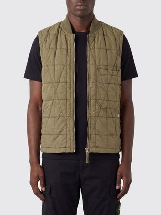 Stone Island Gepolsterte Weste aus Baumwolle und Nylon mit Bomberkragen