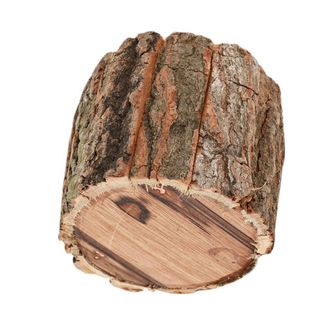 Lurrose Rustikaler Pflanzkübel aus Baumrinde Wetterfester Outdoor blumentopf im Fassstil Natürlicher Holz übertopf für Sukkulenten und Blumenarrangements Viel