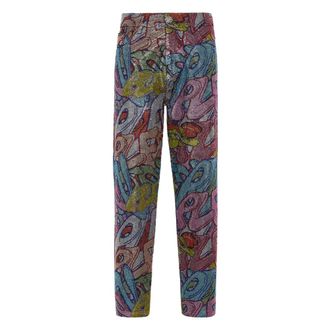 Philipp Plein Femme, Jeans, Multicolore, Taille: W26 Pantalon en denim Coupe Mom avec broches