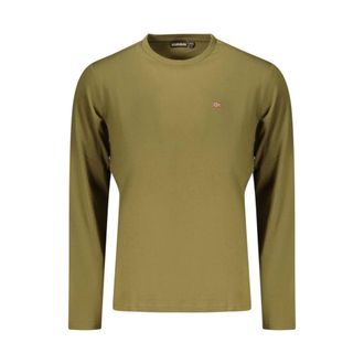 Napapijri Homme, Tops, Vert, Taille: 3XL Verde Cotton T-Shirt