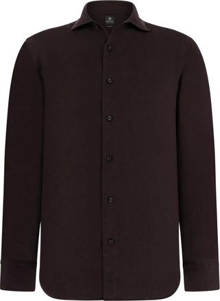 Boggi Milano Homme, Chemises, Brun, Taille: L Chemise en lin coupe droite