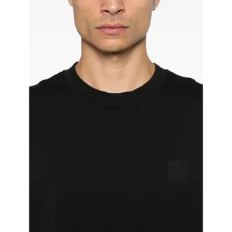 Calvin Klein Logo Patch Jersey Sweatshirt - Black