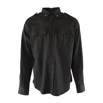 Dsquared2 Homme, Vestes, Gris, Taille: L Long-sleeve Virgin Wool Shirt