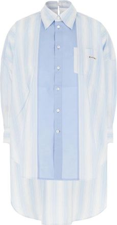 Marni Femme, Robes, Bleu, Taille: 38 FR Chemise &agrave; Panneaux Ray&eacute;s