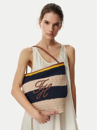 Tommy Hilfiger Handtasche Th Nautical Bucket Crochet Str AW0AW18814 Bunt