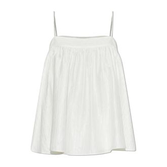 Rotate Rotate Birger Christensen, Femme, Tops, Blanc, Taille: 38 FR D&eacute;bardeur &agrave; bretelles spaghetti