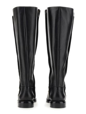 Stuart Weitzman Leather Riding Boot - Black