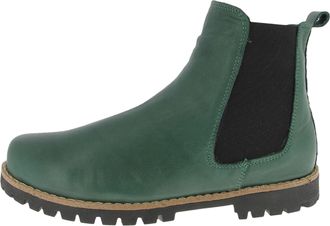 Andrea Conti Damen Stiefelette Leder Chelsea Boot mit losen Einlagen 0340229, Gr&ouml;&szlig;e:42 EU, Farbe:Gr&uuml;n