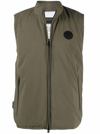 Woolrich gilet matelass&eacute; &agrave; patch logo - Vert