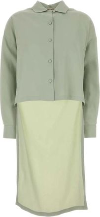 Alberta Ferretti Femme, Robes, Vert, Taille: 36 FR Camicia