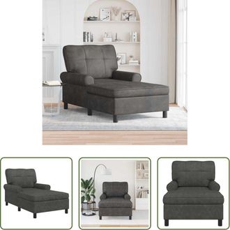 vidaXL Lounge-Liege - Lounge-Liege mit Kissen Schwarz 91 x 157 x 91 cm Kunstleder