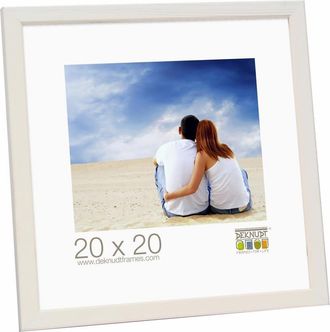 Deknudt Frames Deknudt Rahmen S41Jl1-30.0X45.0 Weiss, Schmale Leiste Aus Holz