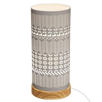 Atmosphera Atmosphera - Lampe tactile Lamby blanche - m&eacute;tal ajour&eacute; H28 cm - Mod&egrave;le 2