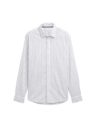 Tom Tailor Herren 1046105 Hemd, 38243-White Navy Stripe, XXL