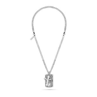 Police Police Vigor Herren Halskette Kreuz Stahl Peagn2120401 - - Accessories - Damen - Grau - ONE SIZE