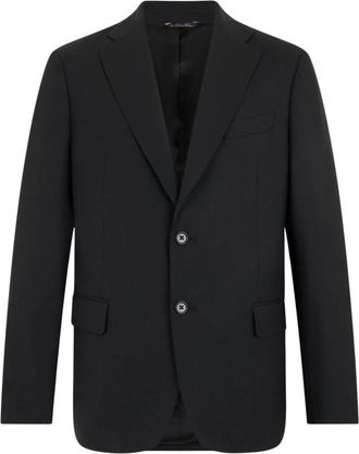 Brooks Brothers Homme, Vestes, Noir, Taille: M Blazer en serge de voyage