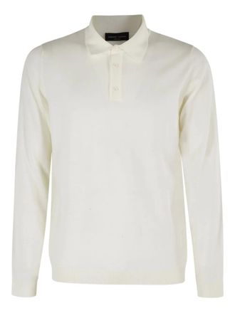 Roberto Collina polo à manches longues - Tons neutres