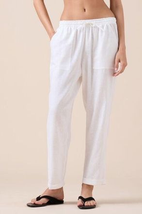 Calzedonia Lange Hose Aus Leinen Und Viskose Wei&szlig;