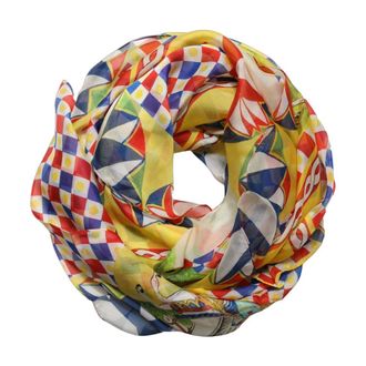 Dolce & Gabbana Foulard en soie imprim&eacute; Carretto - Femme - Accessoires - Multicolore - Taille: ONE Size