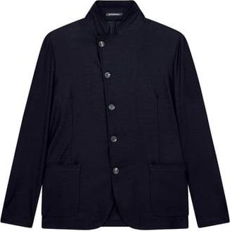 Emporio Armani Manteau droit boutonn&eacute; en laine