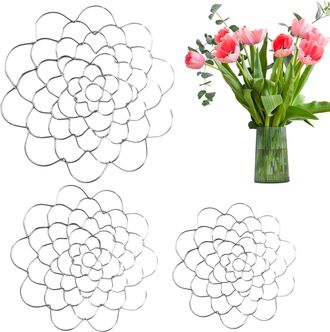 Generic Blumenarrangement-Halter - Edelstahl-Blumenarrangement-Halter | Blumengitter 3 Stück Blumenarrangements Frösche, Kunstpflanzen-Organizer, Blumenarrang