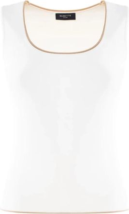 Nenette Femme, Tops, Blanc, Taille: 36 FR Haut Tricot Sans Manches