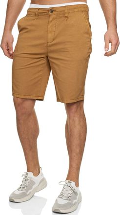 Indicode Herren INSan Chino Shorts mit 4 Taschen aus 98% Baumwolle | Bermuda Sommershorts für Männer Camel, XXL