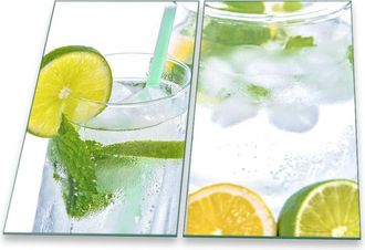 Decorwelt | Herdabdeckplatten 2x30x52 cm Ceranfeldabdeckung 2-Teilig Universal Elektroherd Induktion für Kochplatten Herdschutz Deko Schneidebrett Sicherheitsgl