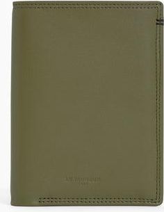 Le Tanneur Portefeuille vertical moyen modèle zippé 2 volets Martin en cuir lisse